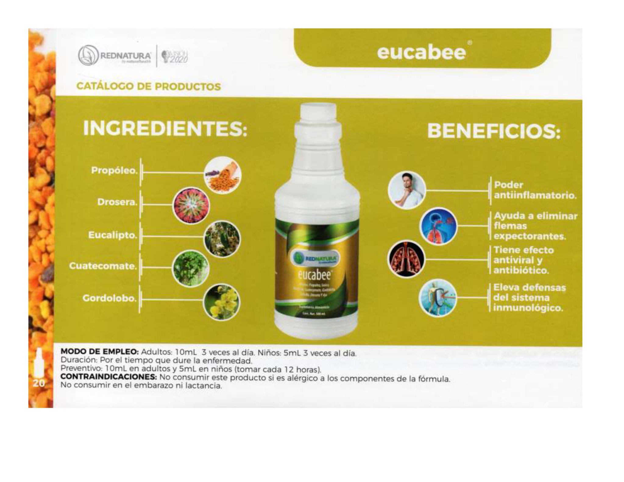 EUCABEE jarabe RED NATURA 500ml (tos, sistema inmune) – Farmacia ...